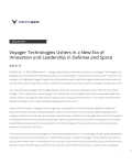 Voyager Technologies Ushers in a New Era of Innovation and Leadership ...